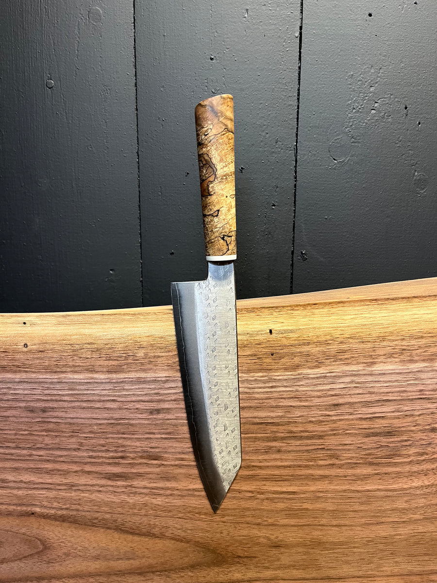 Spalted Maple Gyuto Knife – 3 Dot Design